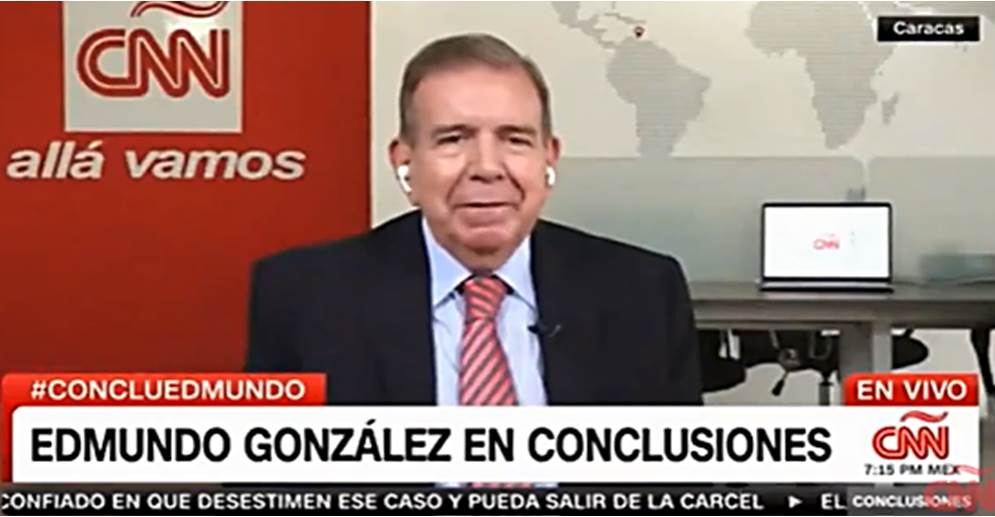 ¡"GOZO DE EXCELENTE SALUD"! Edmundo González a CNN: "La amnistía, en ...
