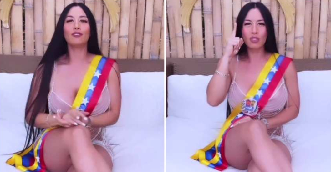 ¡mensaje A La NaciÓn Diosa Canales Se Pone La «banda Presidencial El
