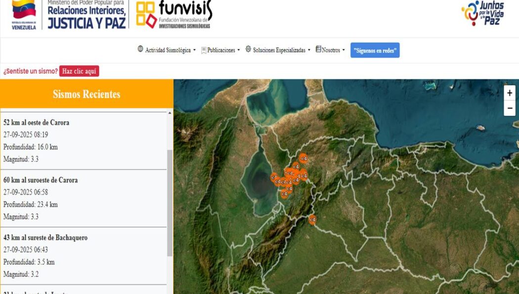 ¡ENJAMBRE SÍSIMICO SIGUE ACTIVO! Funvisis registra temblores en ...